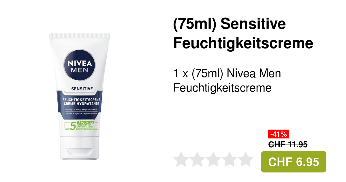 Nivea Men 75ml Sensitive Feuchtigkeitscreme Gesicht