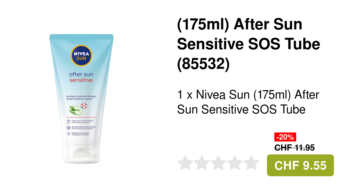 Nivea Sun After Sun Sensitive SOS Tube Après Soleil Crème
