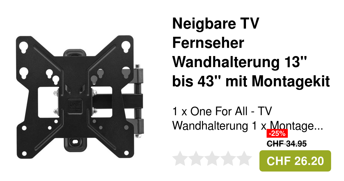 One For All - TV Fernseh Wandhalterung 13" bis 43"