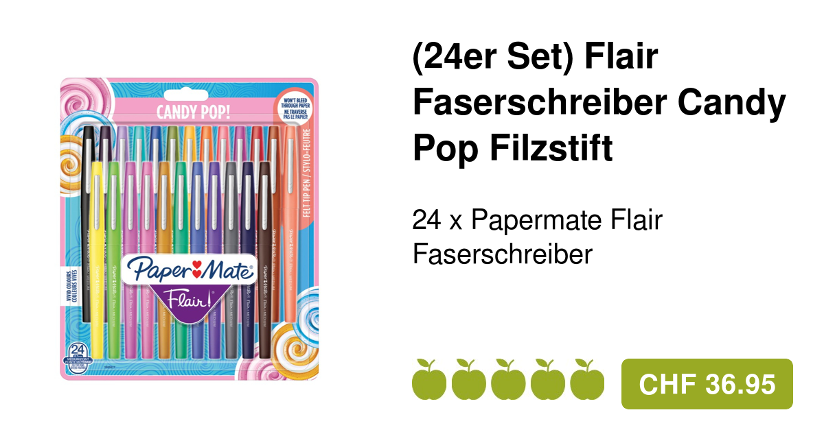 Papermate (24er Set) Flair Faserschreiber Filzstift