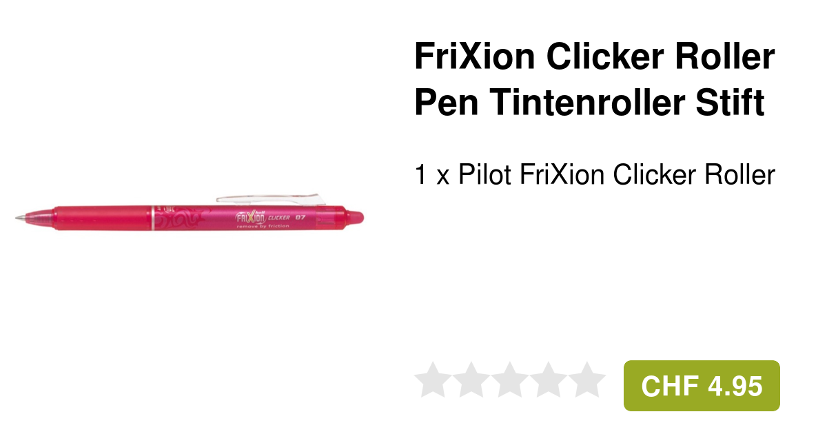Pilot FriXion Clicker Roller Tintenroller Stift Pink