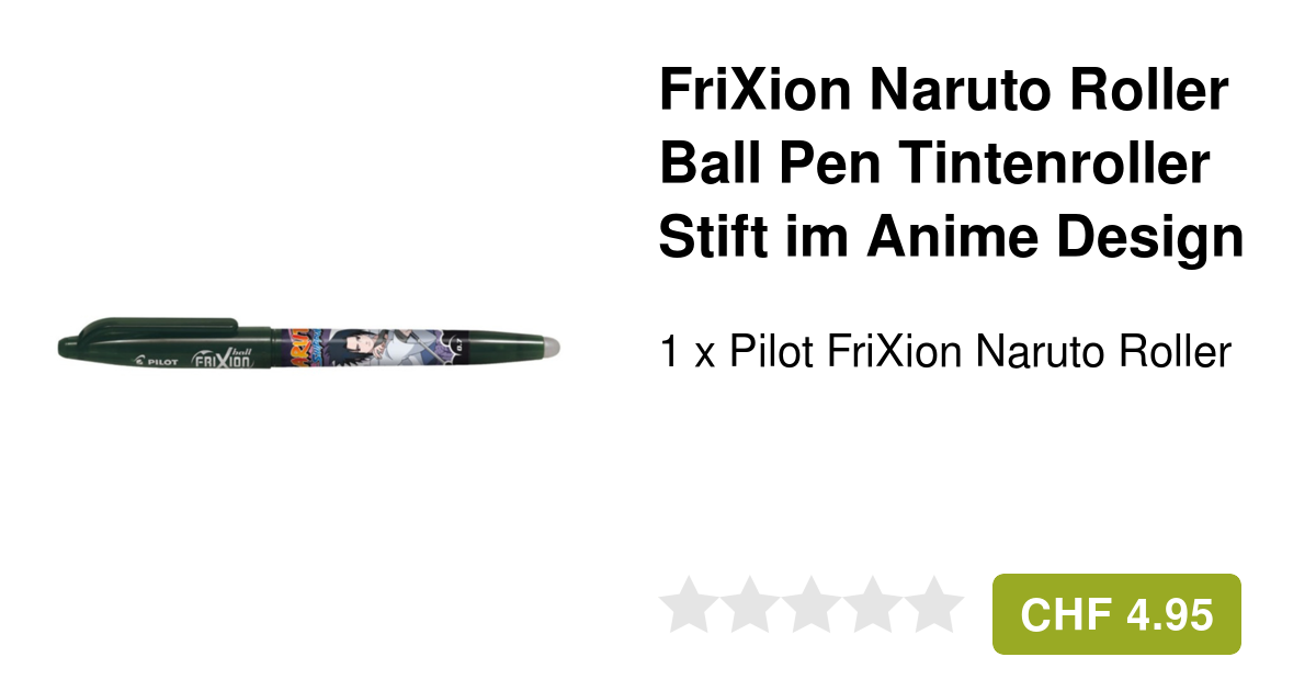 Pilot FriXion Naruto Roller Ball Pen Roller Sasuke