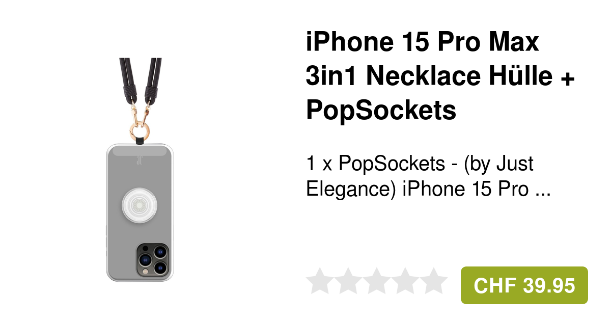 PopSockets Just Elegance iPhone 15 Pro Max Necklace