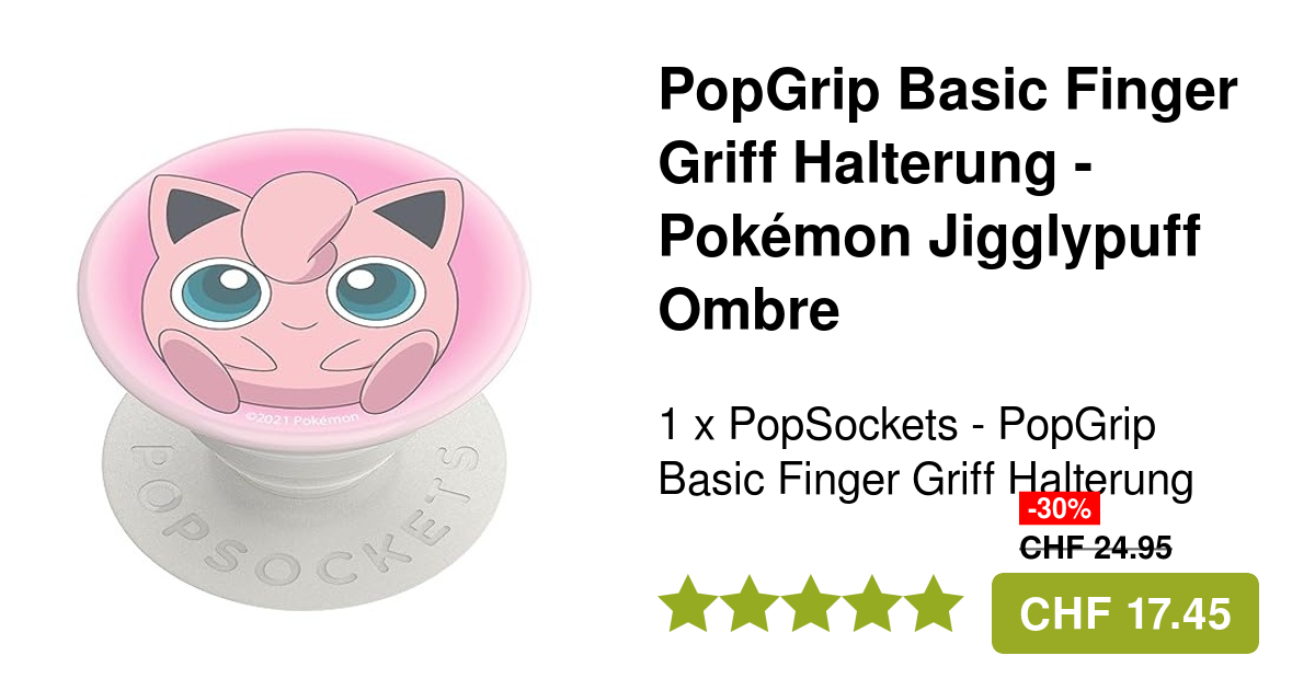 PopSockets PopGrip Basic Griff Pokémon Jigglypuff Ombre