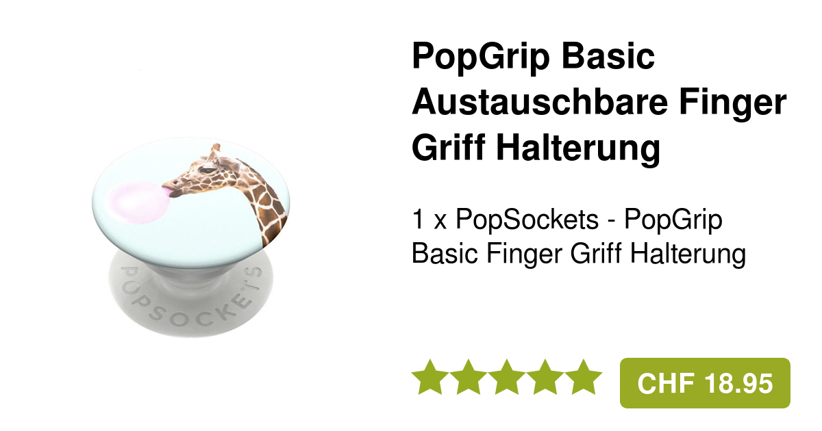 PopSockets PopGrip Finger Griff Bubblegum Giraffe