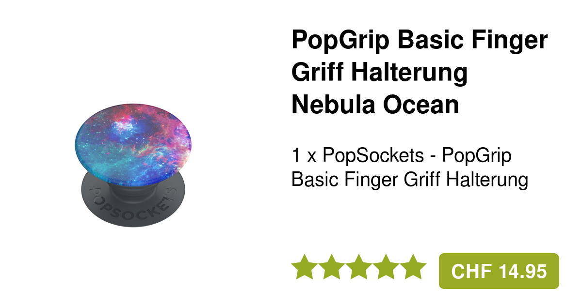 PopSockets PopGrip Basic Finger Griff Nebula Ocean