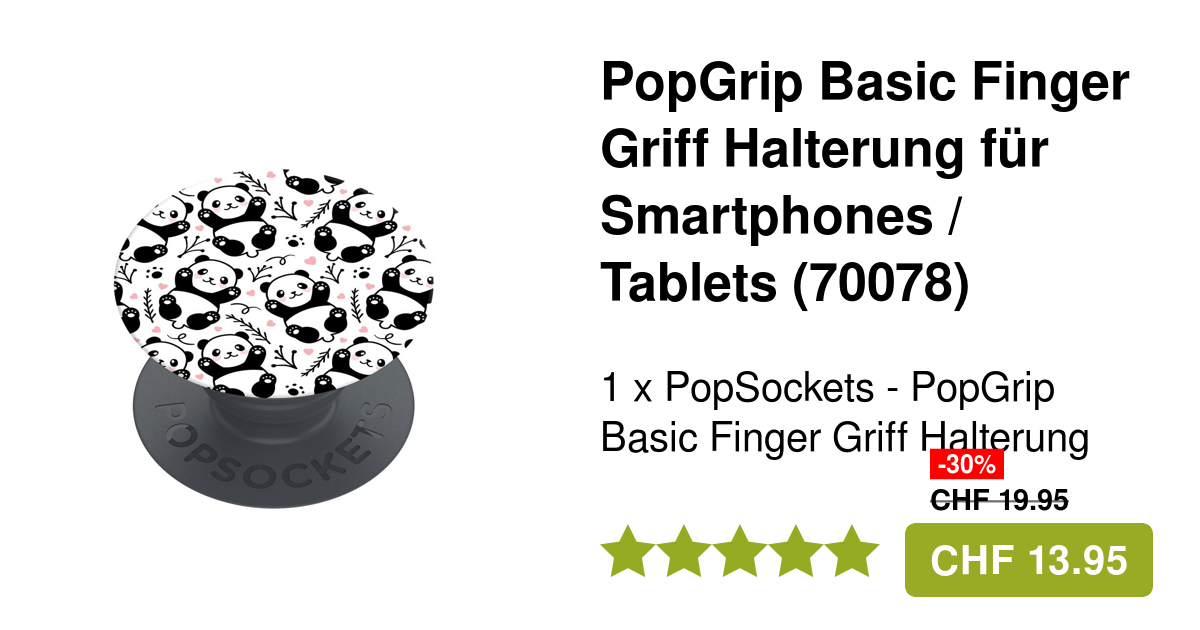 PopSockets PopGrip Basic Finger Griff Halterung