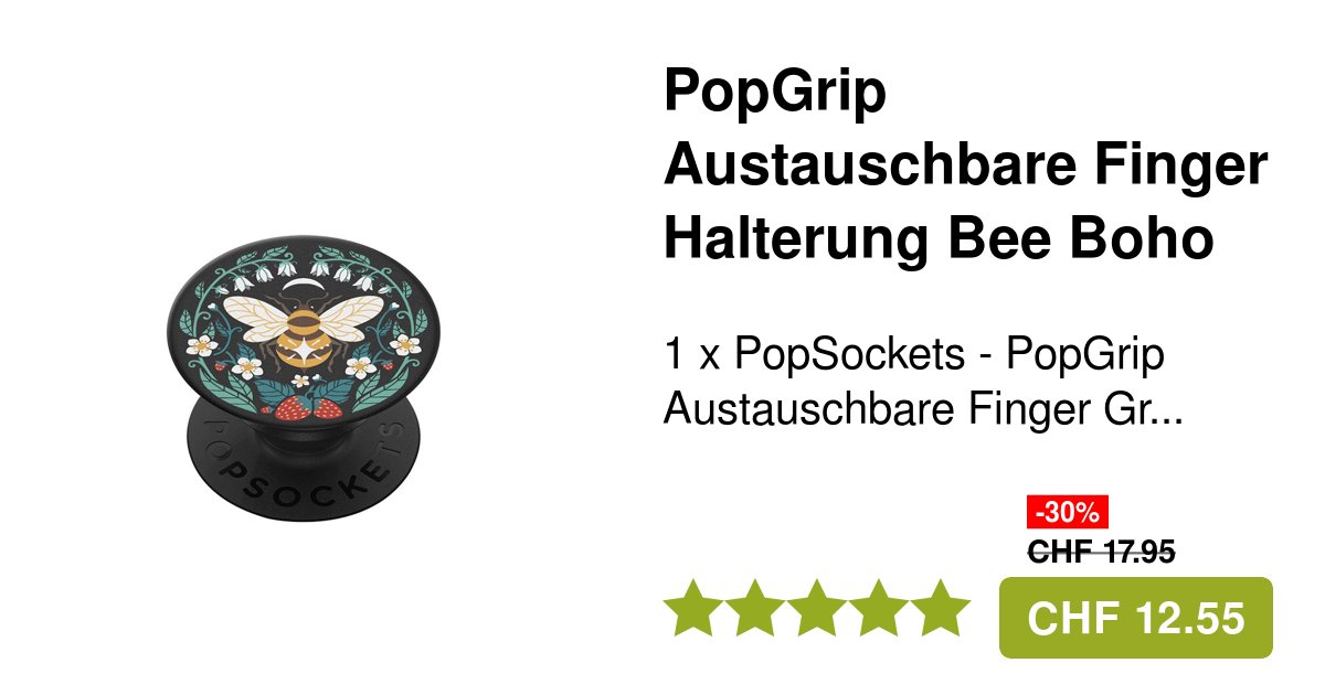PopSockets PopGrip Finger Griff Halterung Bee Boho