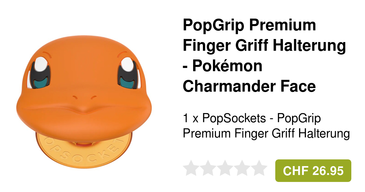 PopSockets PopGrip Premium Griff Pokémon Charmander Face