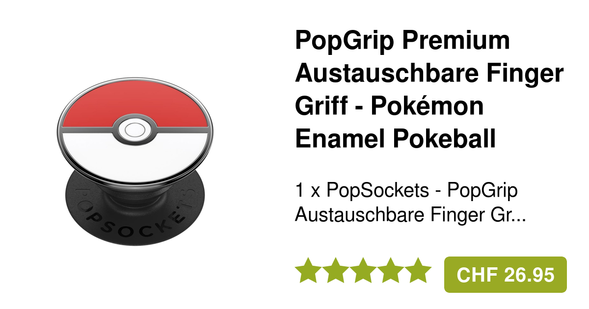 PopSockets PopGrip Premium Pokémon Enamel Pokeball