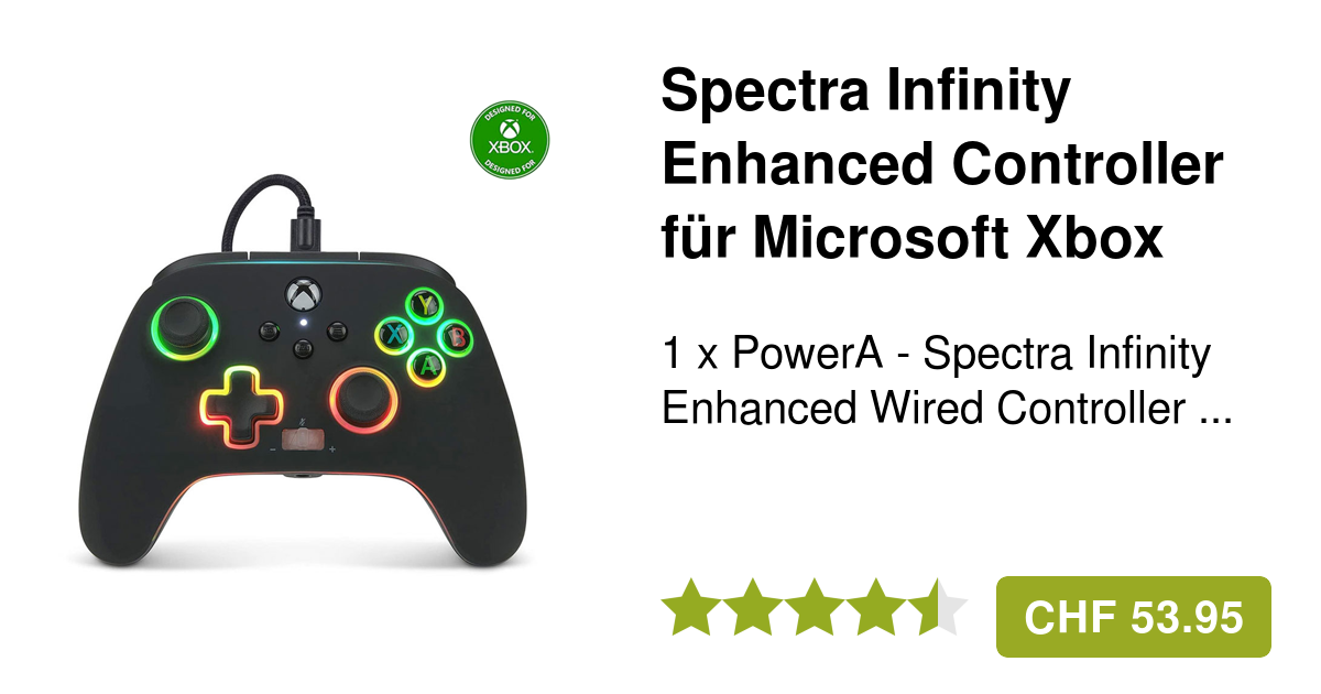 PowerA - Spectra Enhanced Wired Controller Schwarz