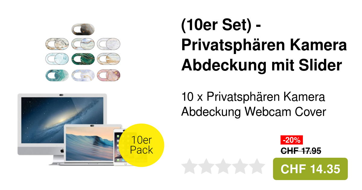 Privatsphären Kamera Schutz Sticker Slider - Marmor