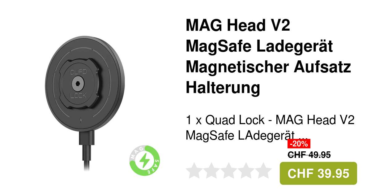 Quad Lock - MAG Head V2 MagSafe Ladegerät Halterung