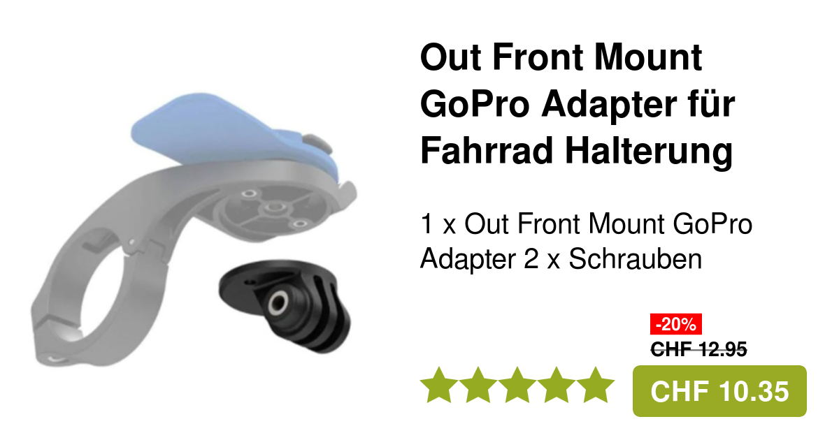 Quad Lock Front Mount GoPro Fahrrad Adapter für Halterung