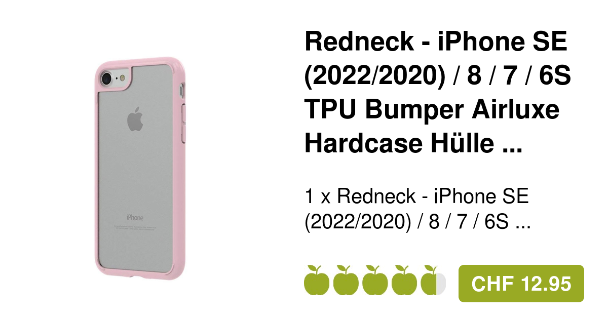 Redneck iPhone SE/8/7 Airluxe Hardcase in Rosa / Clear