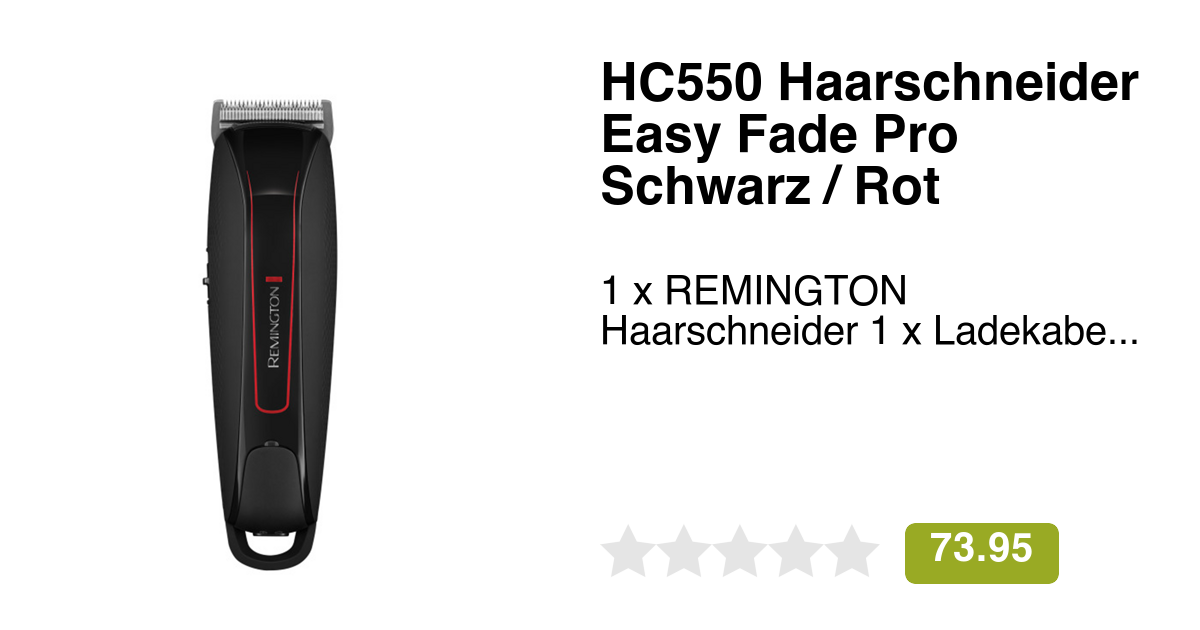 REMINGTON HC550 Haarschneider Easy Fade Pro Schwarz