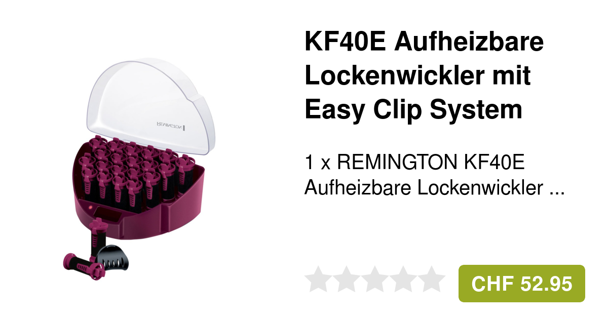 REMINGTON KF40E Aufheizbare Easy Clip Lockenwickler