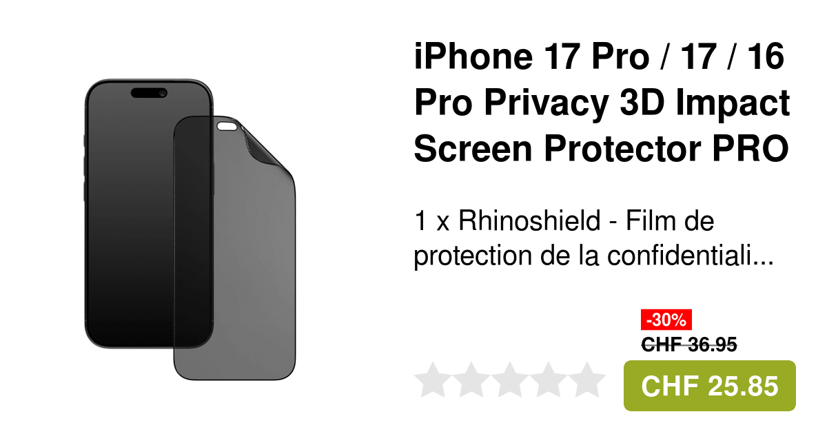 Rhinoshield iPhone 17 Pro / 17 / 16 Pro Privacy