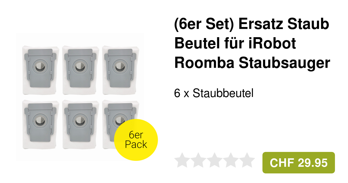 Roboparts Staub Beutel für iRobot Roomba Staubsauger