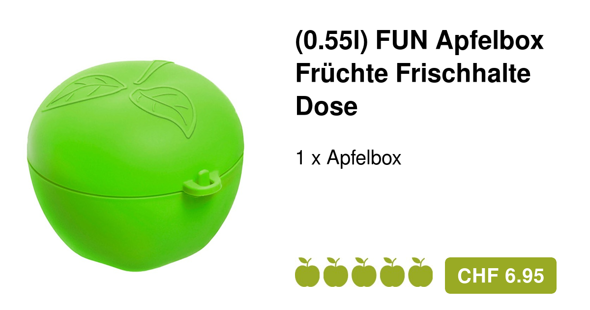 Rotho (0.55l) FUN Apfelbox Früchte Frischhalte Dose
