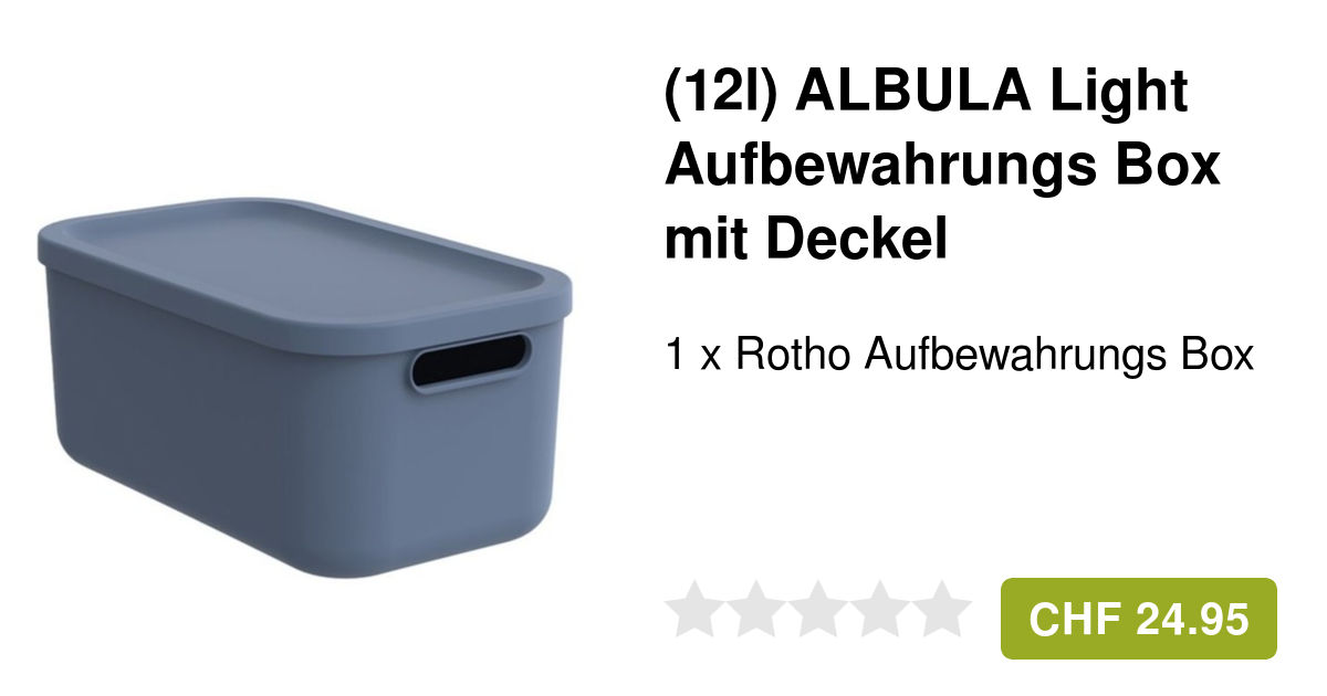 Rotho (12l) ALBULA Light Aufbewahrungs Box Horizon