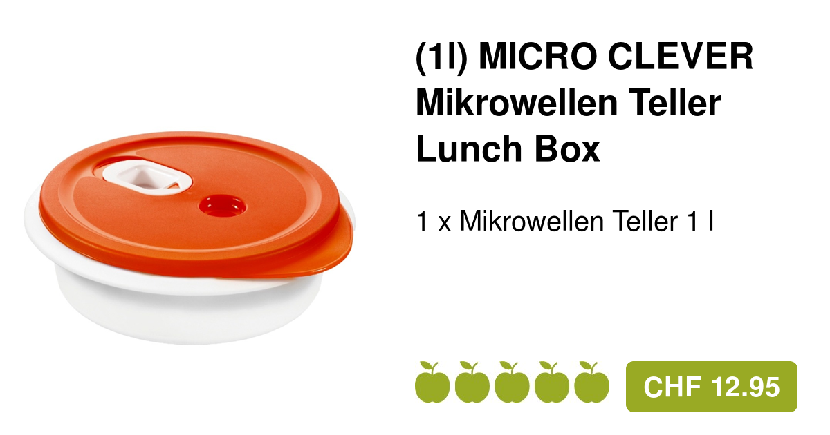 Rotho (1l) MICRO CLEVER Mikrowellen Teller Box