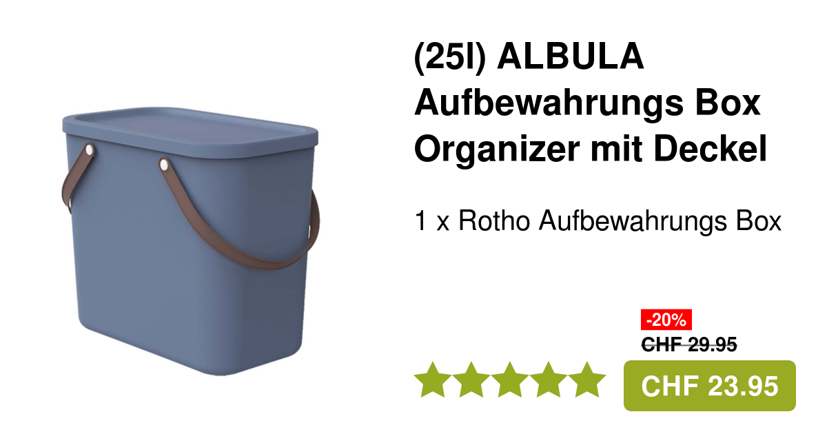 Rotho (25l) ALBULA Aufbewahrungs Box Horizon Blue