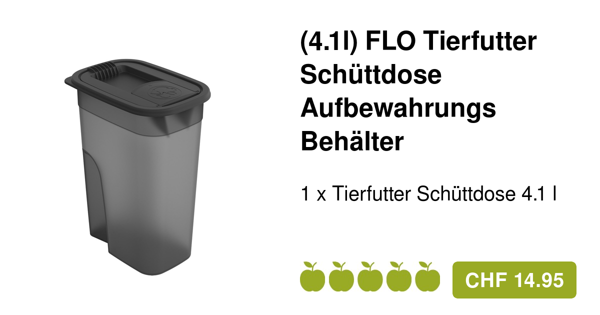 Rotho (4.1l) FLO Tierfutter Schüttdose Behälter