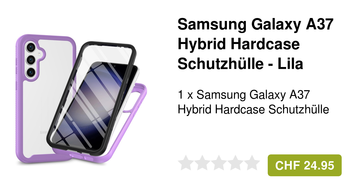 Galaxy A37 Hybrid Hardcase Schutzhülle in Lila