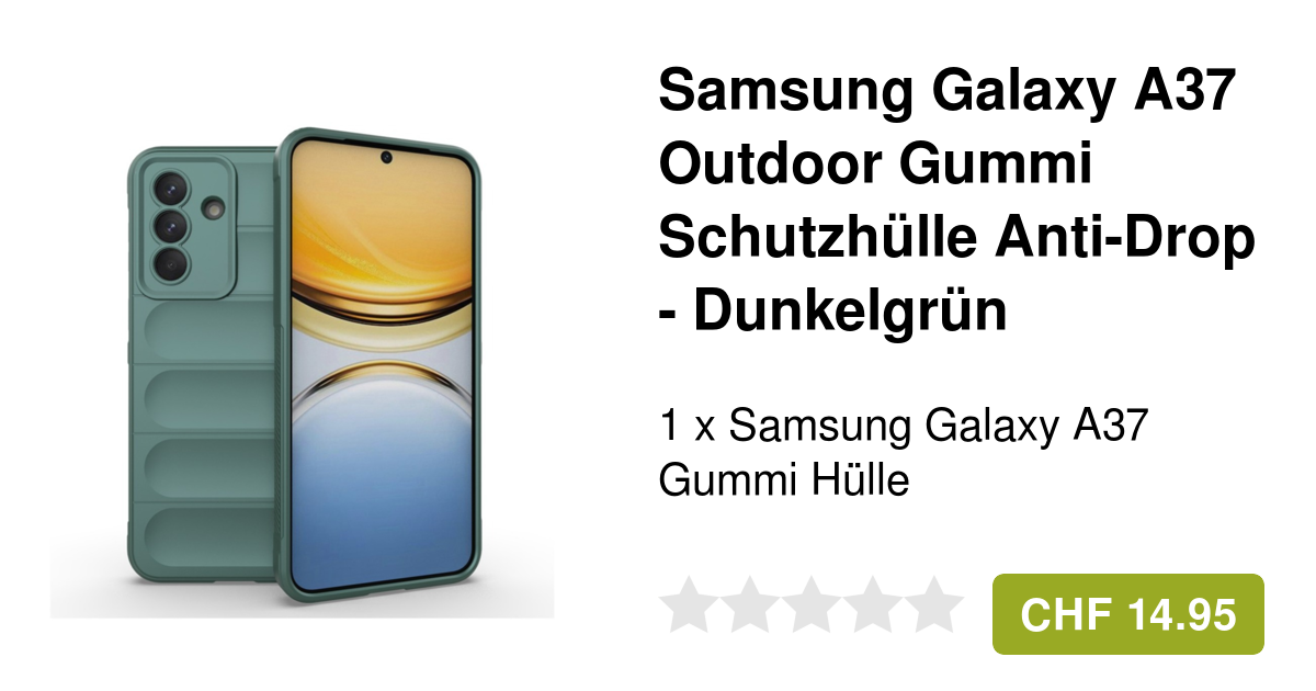 Samsung Galaxy A37 Gummi Hülle Anti-Drop Dunkelgrün