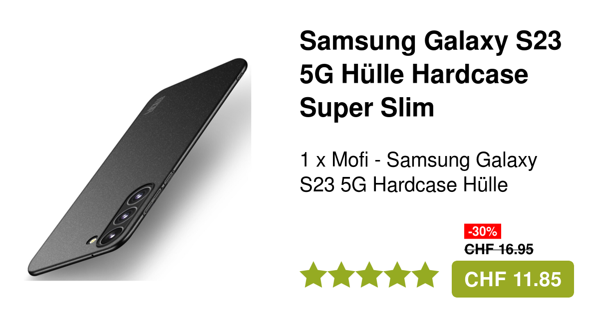 Mofi Galaxy S23 5G Hard Case Super Slim Schwarz