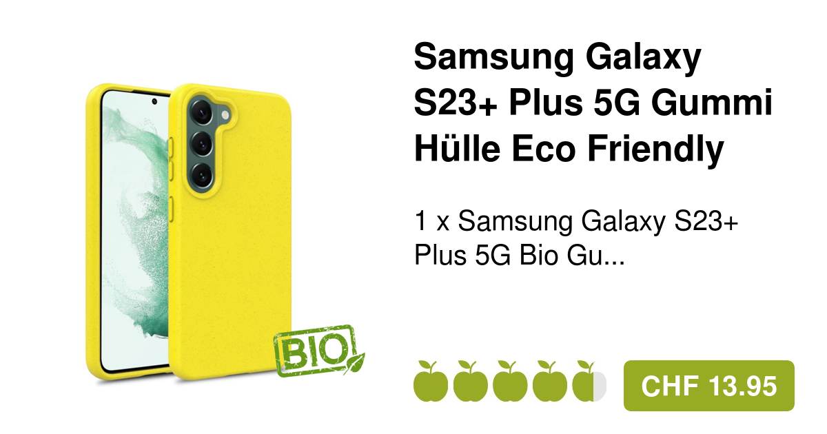 Galaxy S23+ Plus 5G Gummi Hülle Eco Friendly Gelb