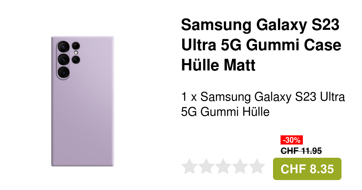 Samsung Galaxy S23 Ultra 5G Gummi Hülle Matt Lila