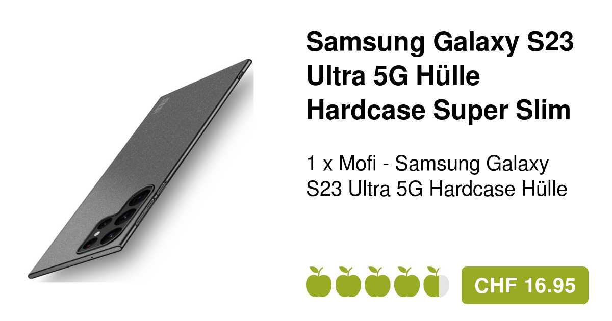 Mofi Galaxy S23 Ultra 5G Hard Case Super Slim Schwarz