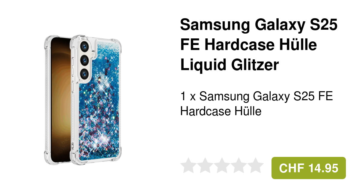 Galaxy S25 FE Hülle Liquid Glitzer Mini Herzen Blau
