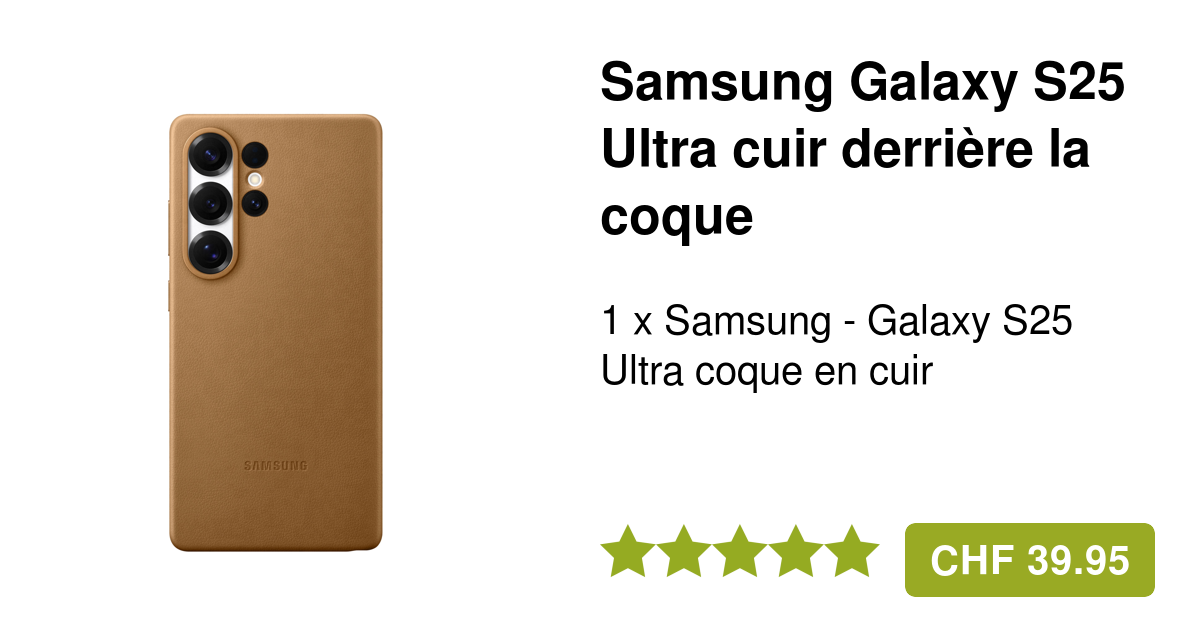 Samsung Galaxy S25 Ultra cuir derrière la coque Marron