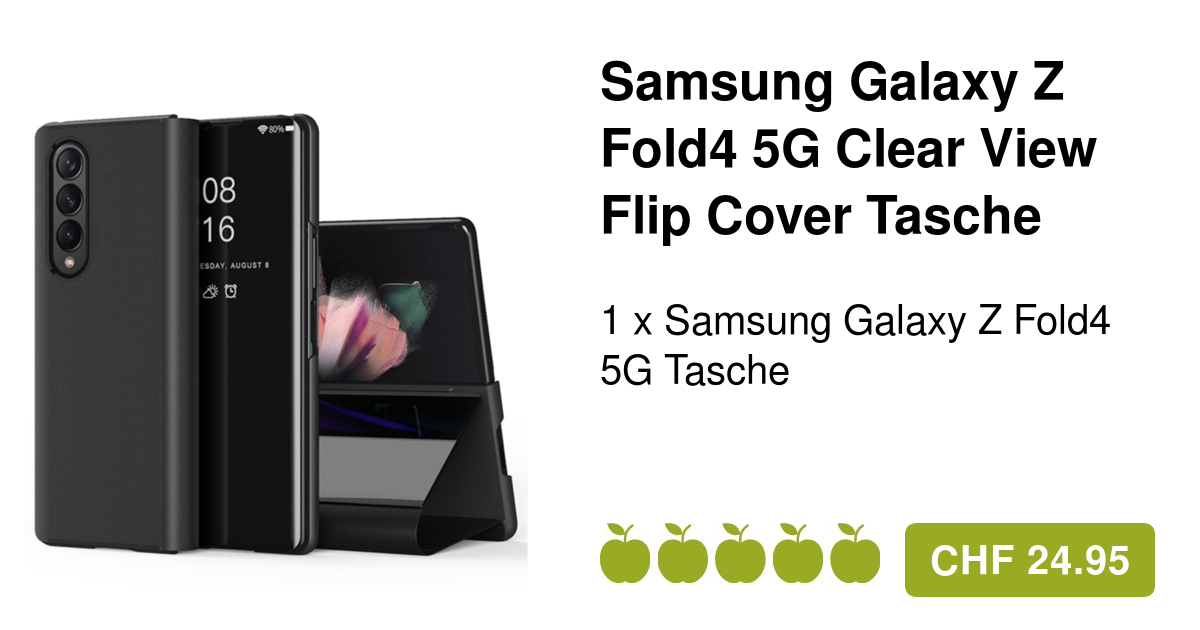 Galaxy Z Fold4 5G Clear View Standing Cover Schwarz