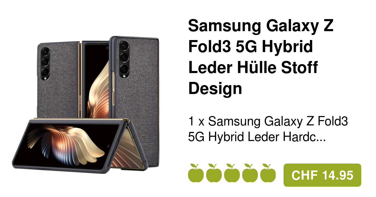 Galaxy Z Fold3 5G Coque rigide Tissu Design Noir