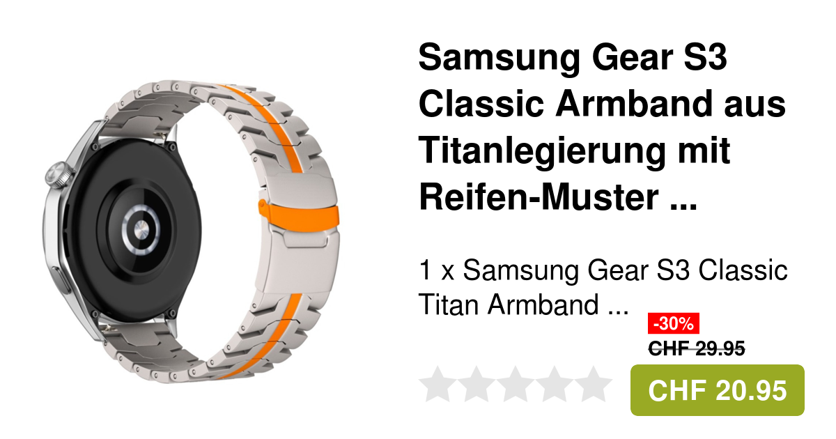 Samsung Gear S3 Classic Armband Titanium/Orange