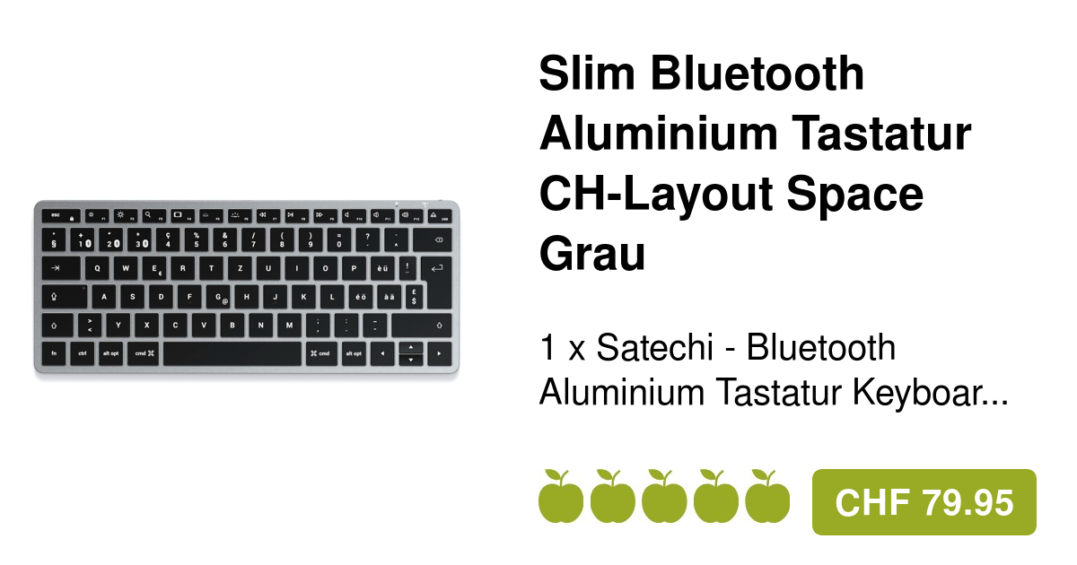 Satechi Clavier Bluetooth Clavier suisse