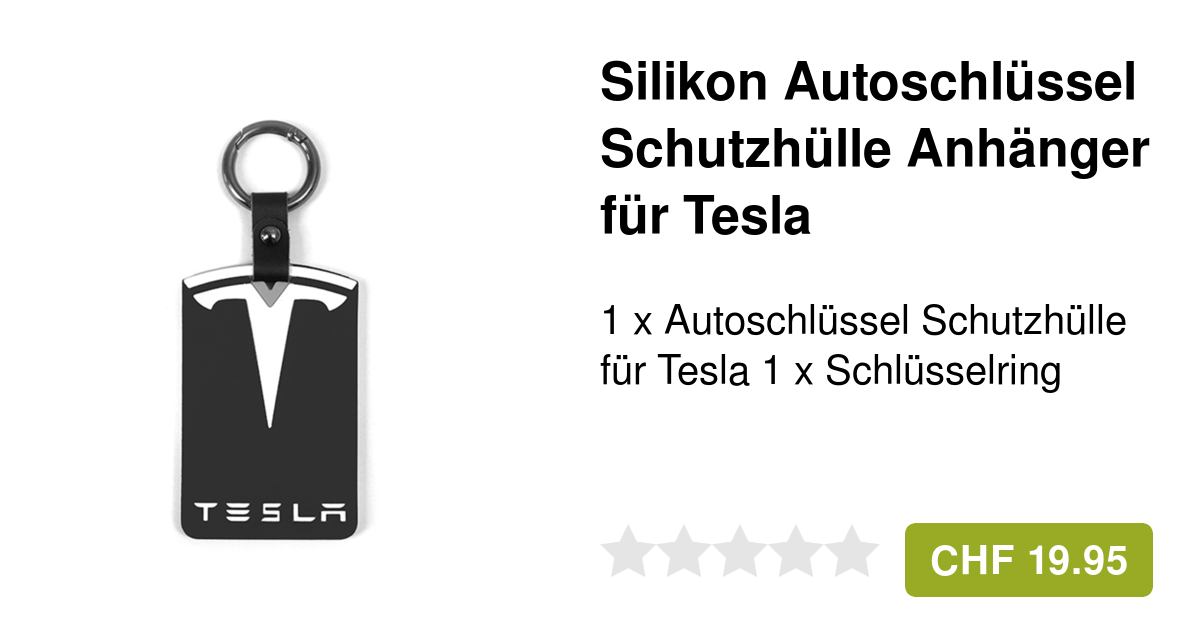 Silikon Autoschlüssel Schutzhülle für Tesla Schwarz