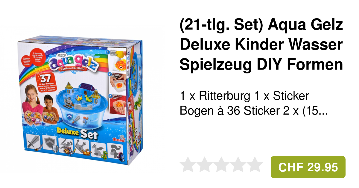 Simba Aqua Gelz Deluxe Kinder Spielzeug Ritterburg
