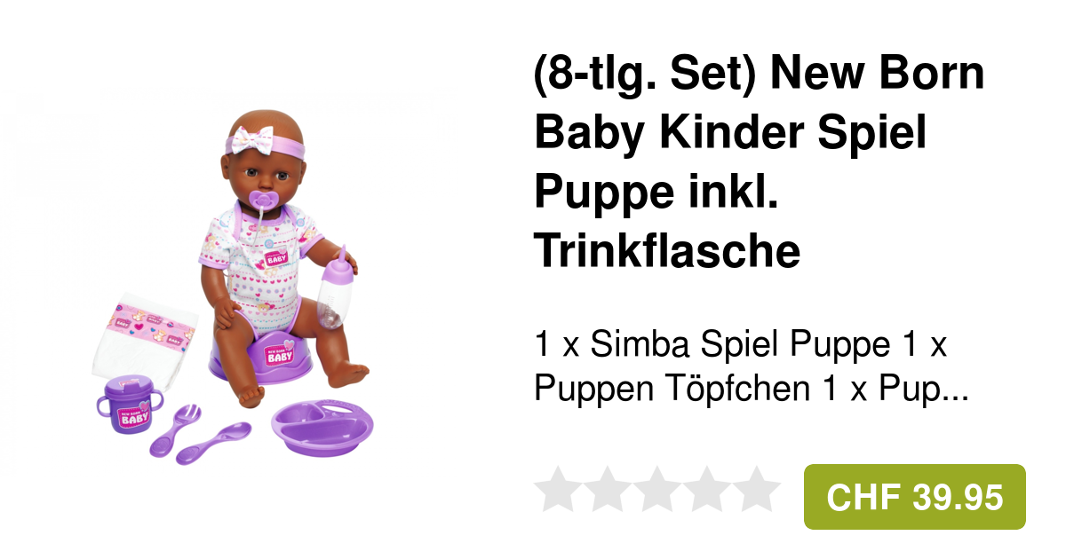 Simba New Born Baby Kinder Kinder Spiel Puppe