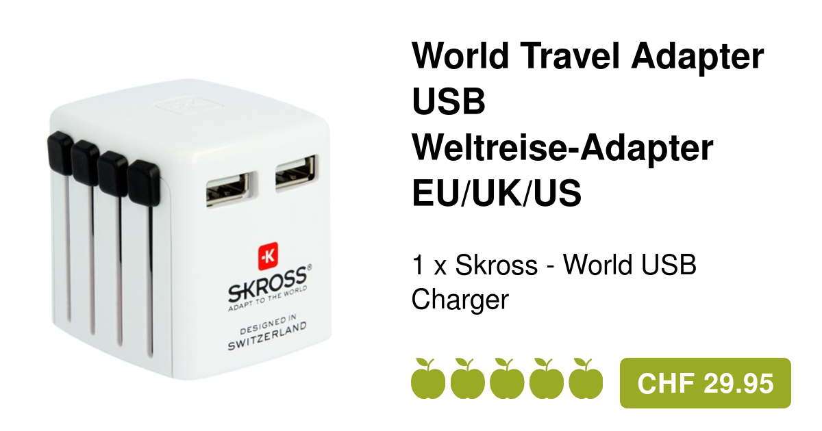 Skross World Dual USB Charger Weltreise (1.302330)