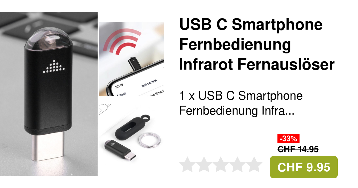 Télécommande USB C Déclencheur à distance (iOS / Android)