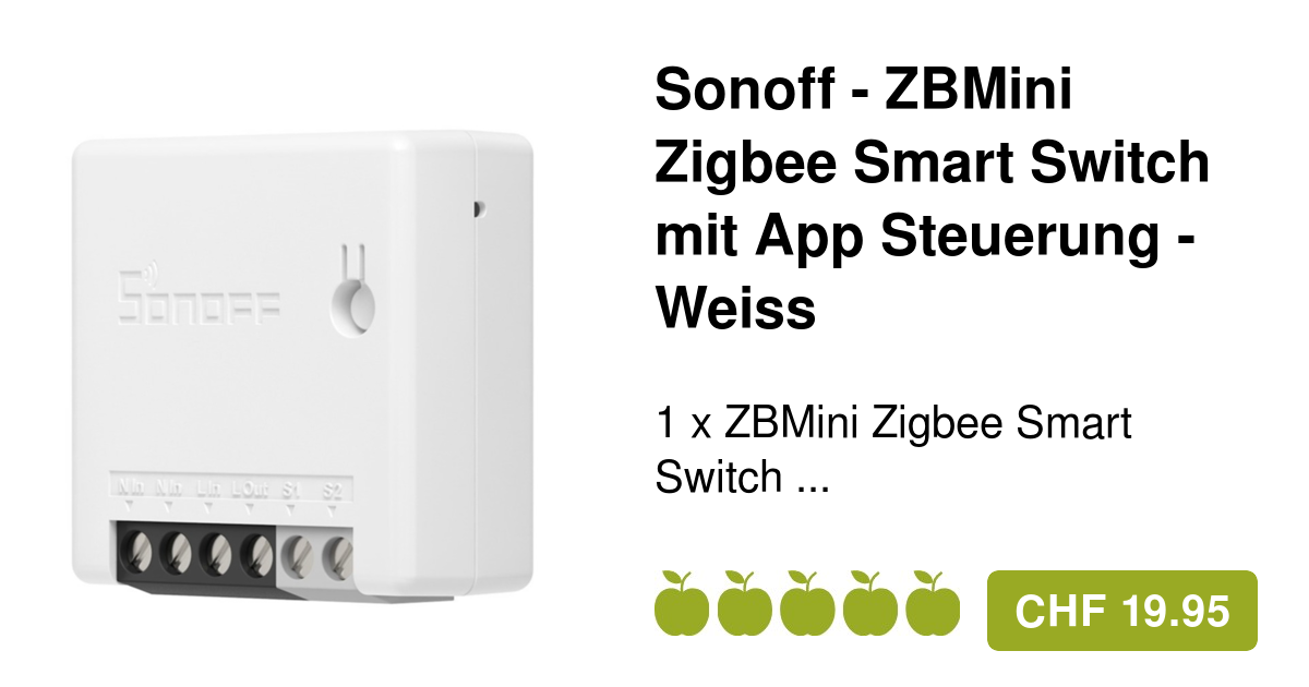 Sonoff - ZBMini Interrupteur sans fil Zigbee Smart avec application