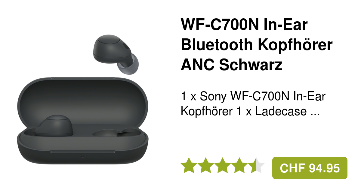 Sony WF-C700N In-Ear Bluetooth Kopfhörer in Schwarz