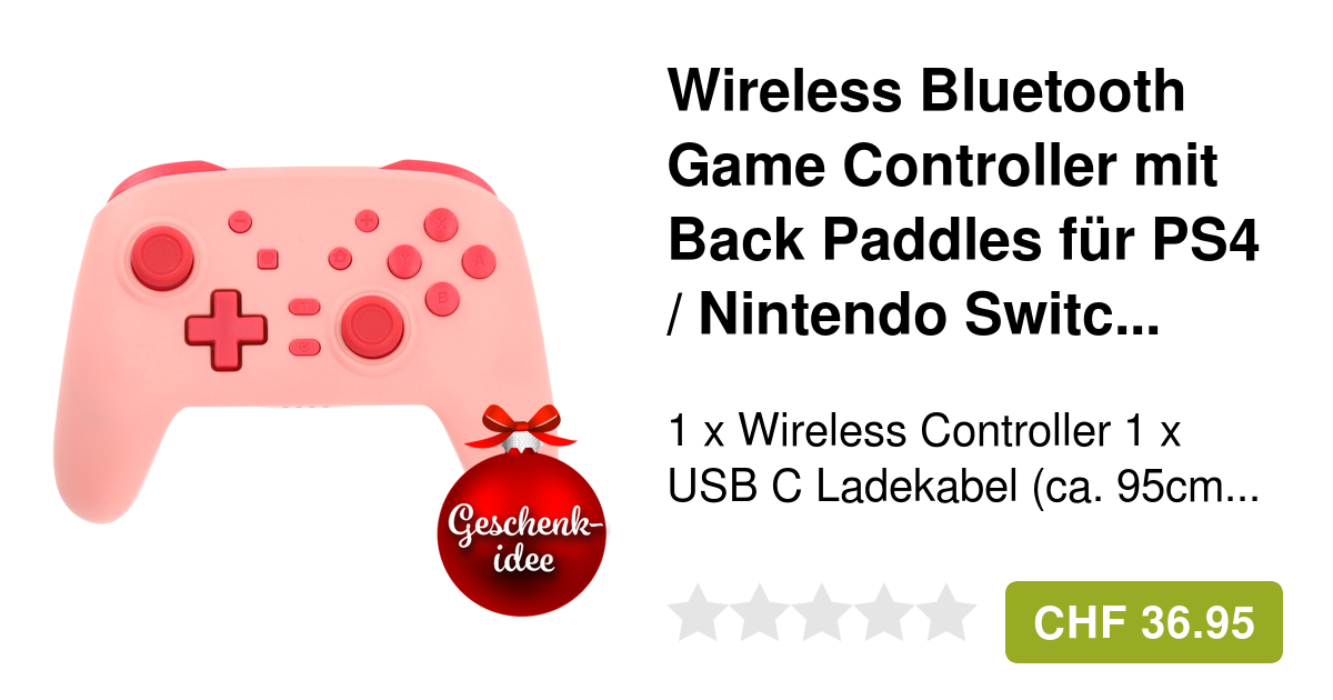 Bluetooth Game Controller mit Back Paddles - Rosa
