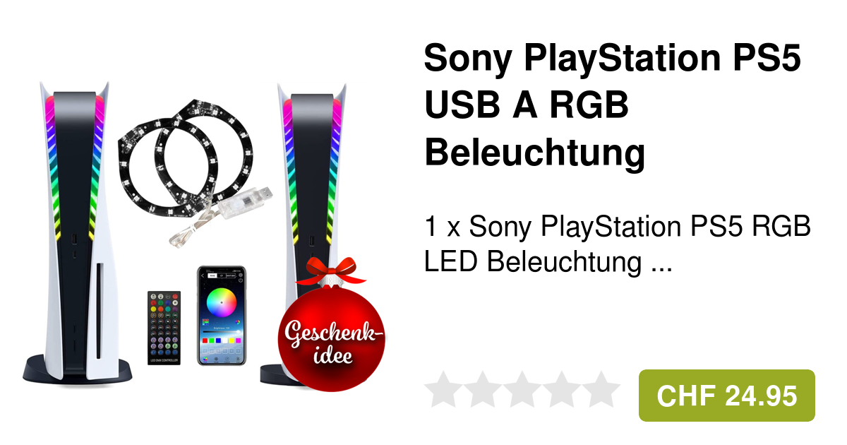 Sony PlayStation PS5 RGB Beleuchtung + Appsteuerung