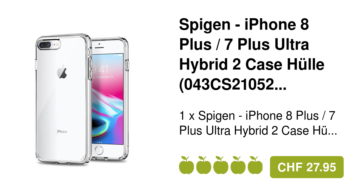 Spigen iPhone 8 / 7 Plus Hülle Ultra Hybrid Transparent